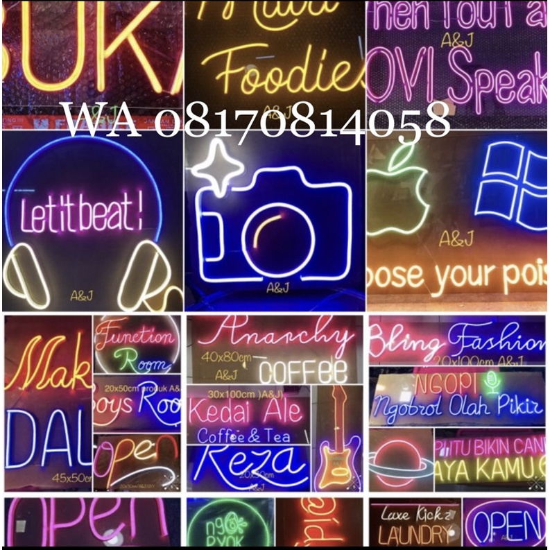 Jual Neon Sign 12V Custom led neon flex | Shopee Indonesia