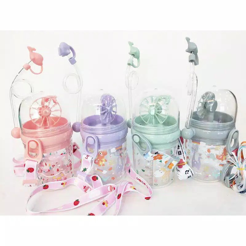Jual BOTOL AIR MANCUR TALI TUTUP / BOTOL MINUM ANAK IKAN PAUS LUCU ...
