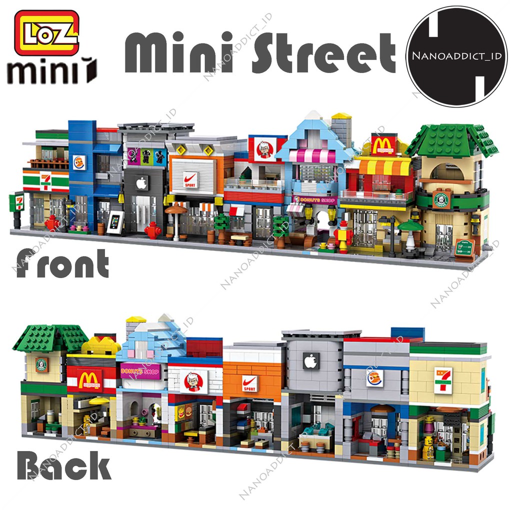 Jual Loz Mini Street 8 pcs / LozMini Architecture Arsitektur bangunan ...