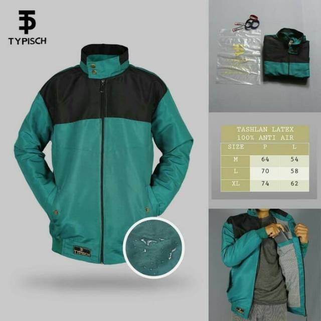 Jual Jaket Hoodie Waterproof Typisch - Taslan Latex | Shopee Indonesia