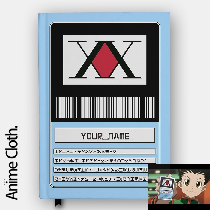 Jual Buku Hunter X Hunter License Card Anime Custom Nama Jurnal Catatan ...