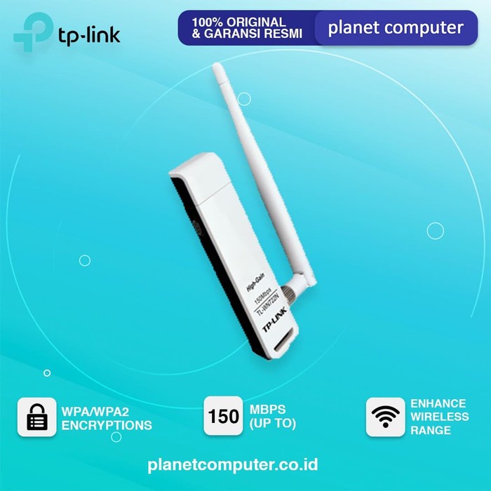 Jual TP-LINK TL-WN722N 150Mbps High Gain Wireless USB Wifi Adapter ...