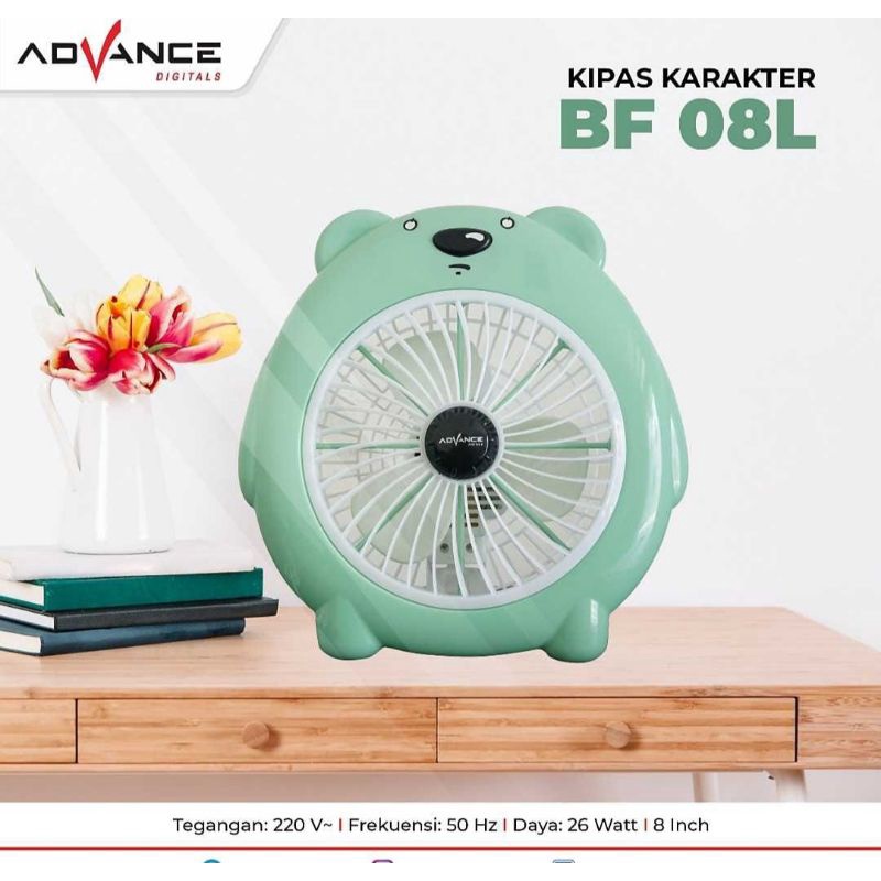 Jual ADVANCE BOX FAN KARAKTER UKURAN 8 INCH HAMSTER/KUMBANG/HIU/PANDA ...