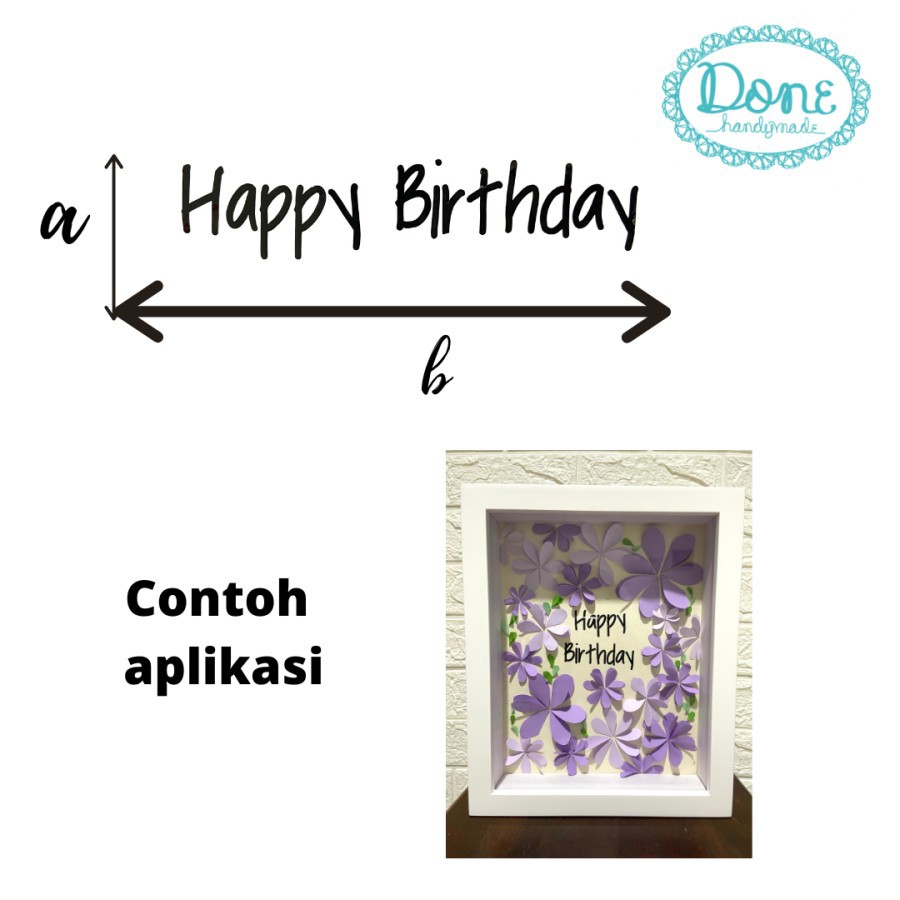 Jual Sticker tulisan happy birthday label potong label cutting hadiah ...