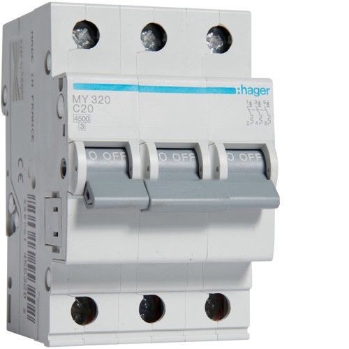 Jual MCB Hager MCB 3 Pas 3 Phase 3P Tipe MY 10A 16A 20A 25A 32A 40A 50A 63A | Shopee Indonesia