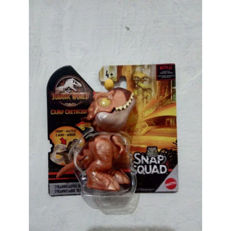 Jual jurassic world snap squad wave 7 tyrannosaurus rex coklat warna ...