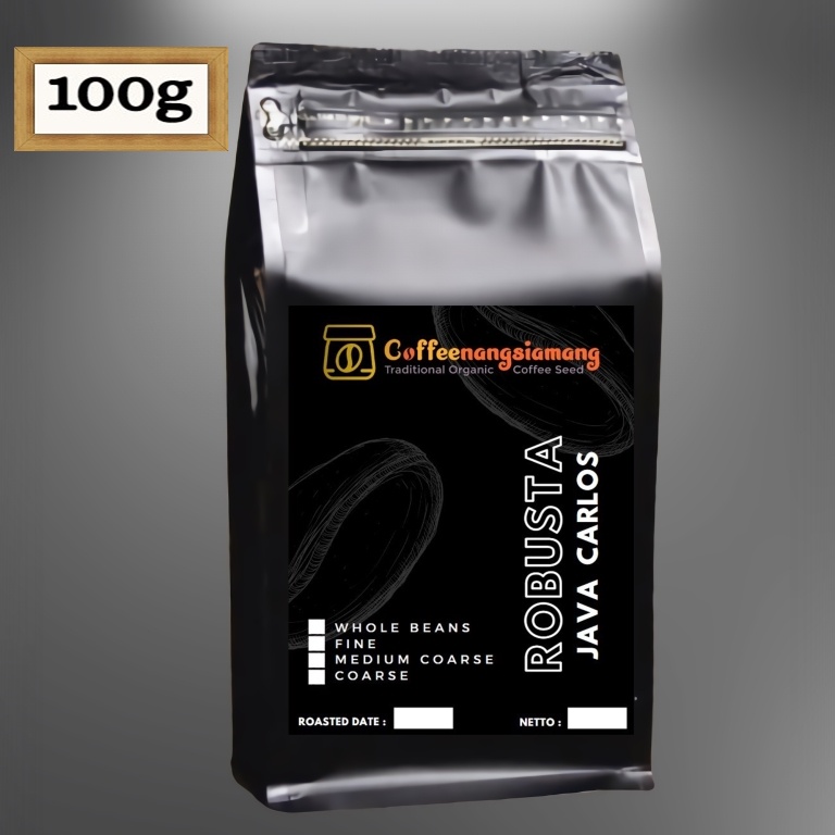 Jual KOPI FINE ROBUSTA MALANG - JAVA CARLOS 100g PREMIUM - (Biji/Giling) | Shopee Indonesia