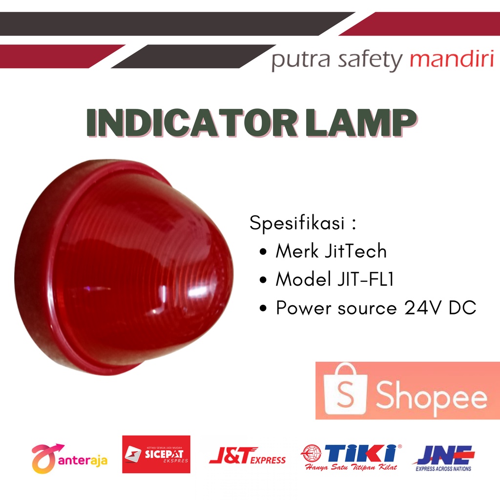 Jual INDICATOR LAMP LED JITTECH JIT-FL1 24V DC FIRE ALARM STROBE ...