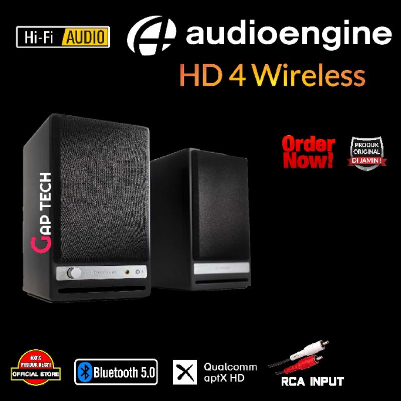 Jual Audioengine HD4 / HD 4 Wireless Hi-Fi Premium Bookshelf Speakers Bluetooth Original ...