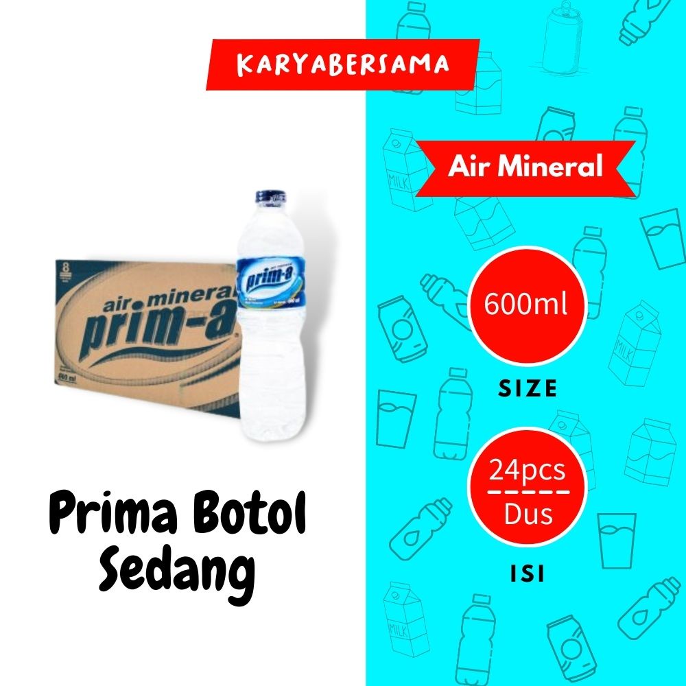 Jual Air Mineral Prima 600ml Isi 24pcs | Shopee Indonesia