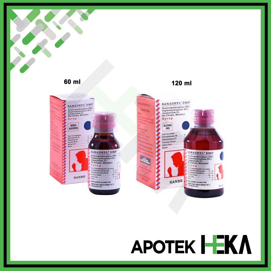 Jual Sanadryl DMP Syrup - Sirup Obat Batuk Tidak Berdahak (BANDUNG ...