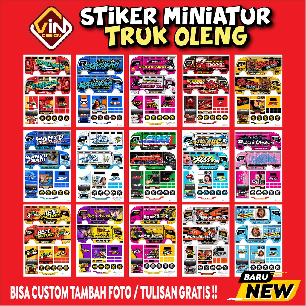 Jual STIKER MINIATUR TRUK OLENG | Shopee Indonesia