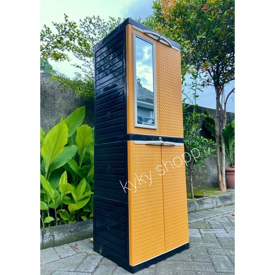 Jual LEMARI PLASTIK KACA MINI ROTAN DIVA MINI SUPER | Shopee Indonesia