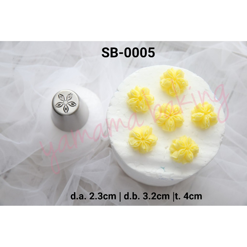 Jual SB-0005 Spuit pipping tip rusia besar bunga flower buttercream ...