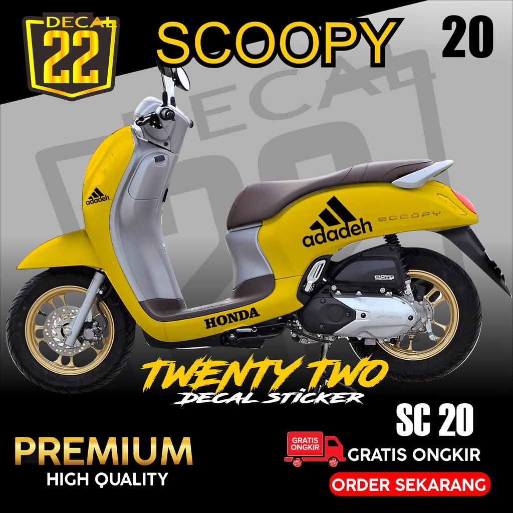 Jual CUTTING STICKER SCOOPY ALL VARIAN FULL SET , STRIPING SCOOPY ...