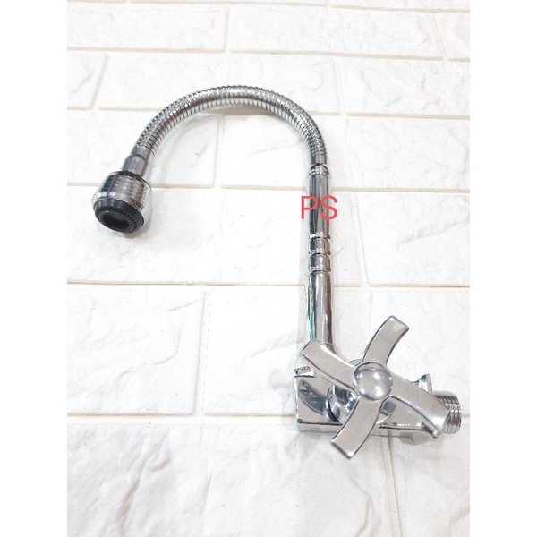 Jual Kran angsa tanam flexible kepala besar on/off - Keran dapur sink ...