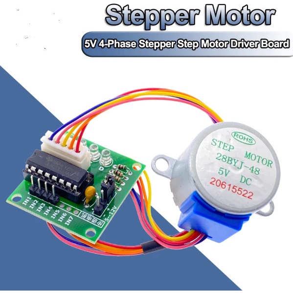 Jual Motor Stepper 28BYJ48 4 Phase 5V Modul Driver ULN 2003 ULN2003 ...