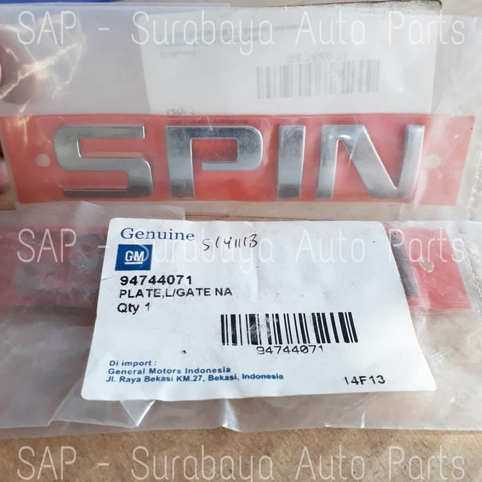 Jual Emblem Logo SPIN Chevrolet Spin Original GM - Logo Belakang Mobil ...