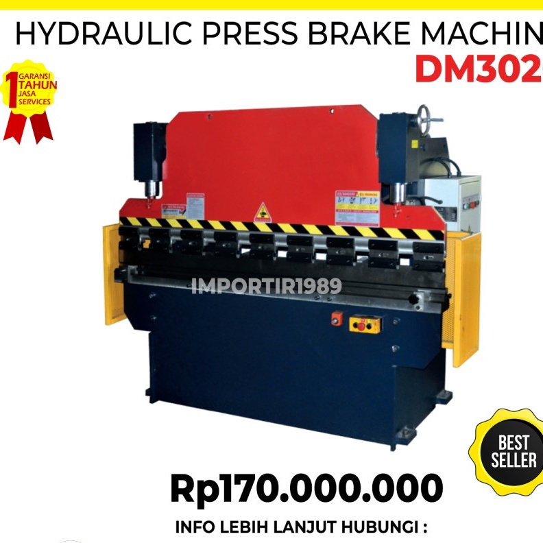 Jual Mesin Bending Tekuk Plat Besi Hydraulic Press Brake 30 Ton DM3020 ...