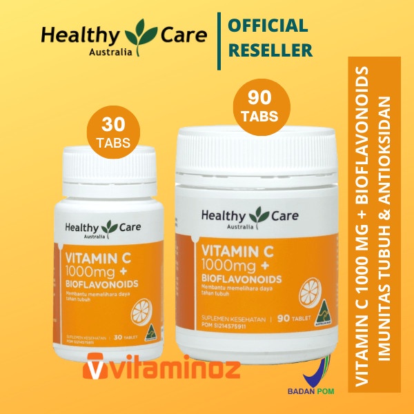 Jual Healthy Care Vitamin C 1000mg + Bioflavonoids - 2 Varian - BPOM | Shopee Indonesia