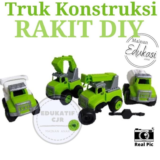Jual Mainan Diy Truk Konstruksi Alat Berat Rakit Construction Edukasi 4 ...