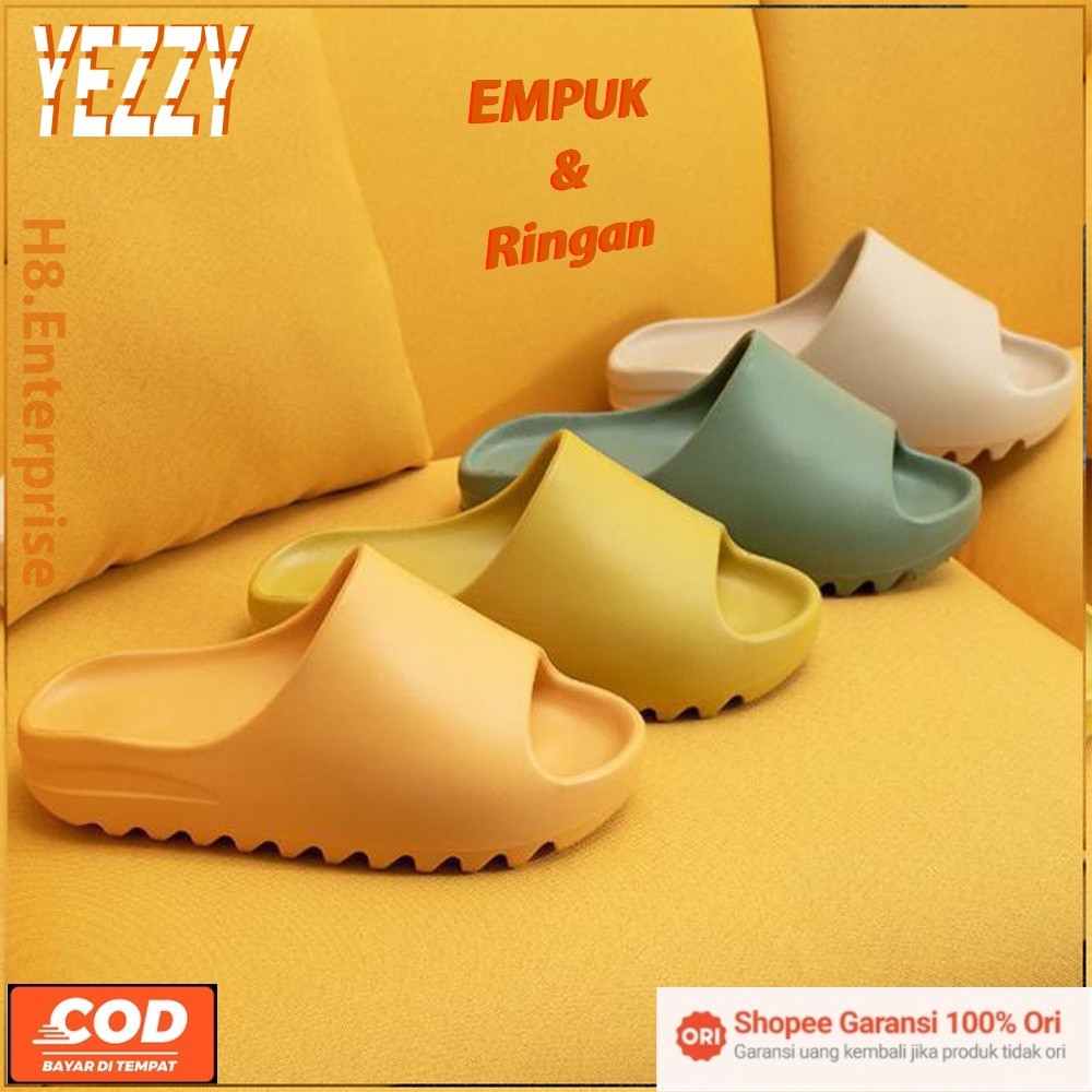 Jual MONSTERA SANDAL YEEZY SLIDE KARET SENDAL SLIPPER KANYE WEST TEBAL ...