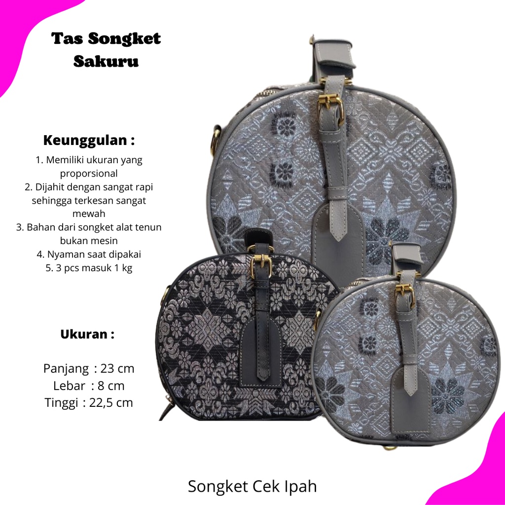 Jual Tas Songket Sakuru Berbagai Macam Motif dan Warna - Yoko songket ...