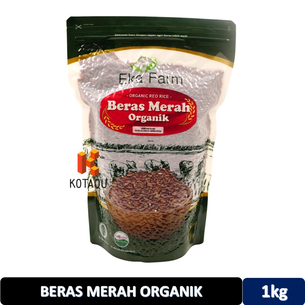 Jual Beras Merah Organik Eka Farm 1Kg | Shopee Indonesia