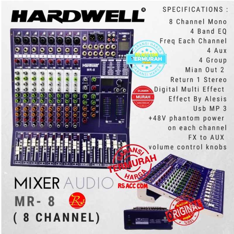 Jual Mixer HARDWELL MR 8 Original Mixing Kualitas Terbaik RESMI PT ...