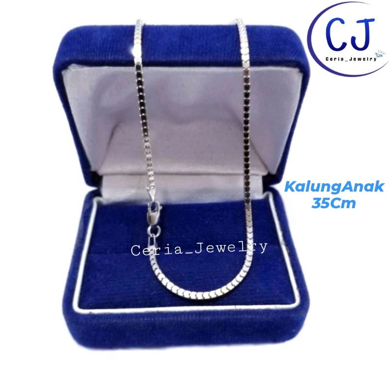 Jual Kalung Anak Perak Asli Pria Wanita Silver 925 Lapis Emas Putih ...