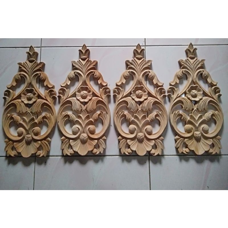 Jual ukir ornamen kayu tempel soko joglo pintu dinding pagar tiyang ...