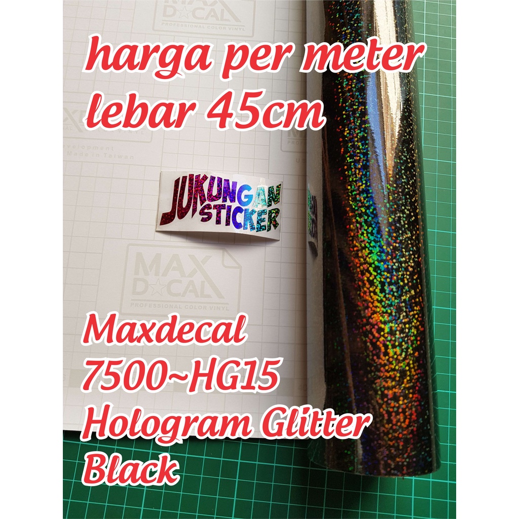 Jual Stiker Max Decal Pelangi Glitter Hitam - Sticker Maxdecal Hologram ...
