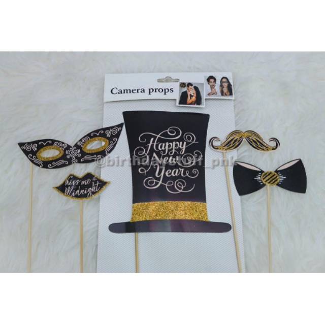 Jual Camera Props / Mask Photo Booth Props Mustache On A Stick Birthday ...