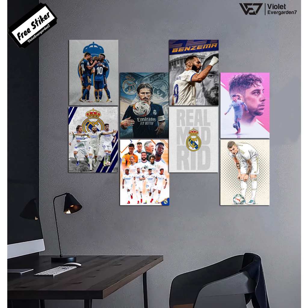 Jual POSTER FOOTBALL REAL MADRID/ HIASAN DINDING TRENDY +FREE STIKER ...
