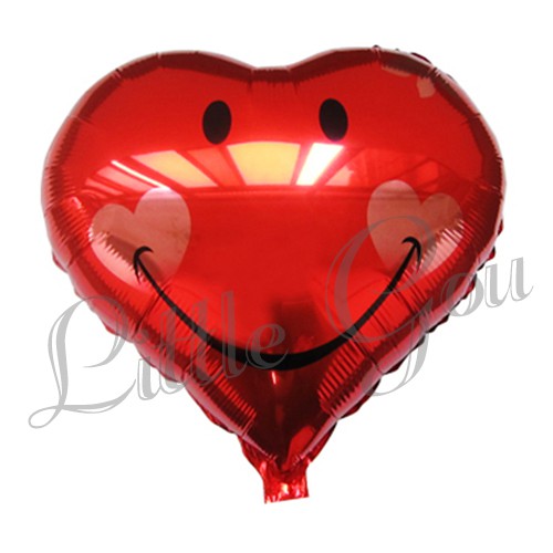 Jual Smile Emoticon Heart Balloon Foil (Balon Foil Hati Emo / Valentine ...