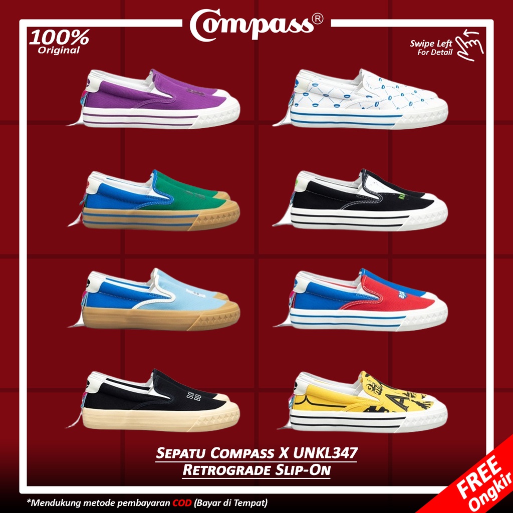 Jual [ORIGINAL] Sepatu Compass x UNKL347 / Retrograde Slip-On (LIMITED ...