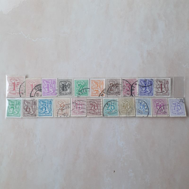 Jual Perangko Belgium/Belgia/Belgie Number on Heraldic Lion Tahun 1951 ...