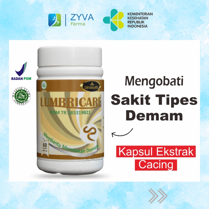 Jual LUMBRICARE Obat Tipes Tifus Tyfus Demam Kapsul Cacing - Bpom ...