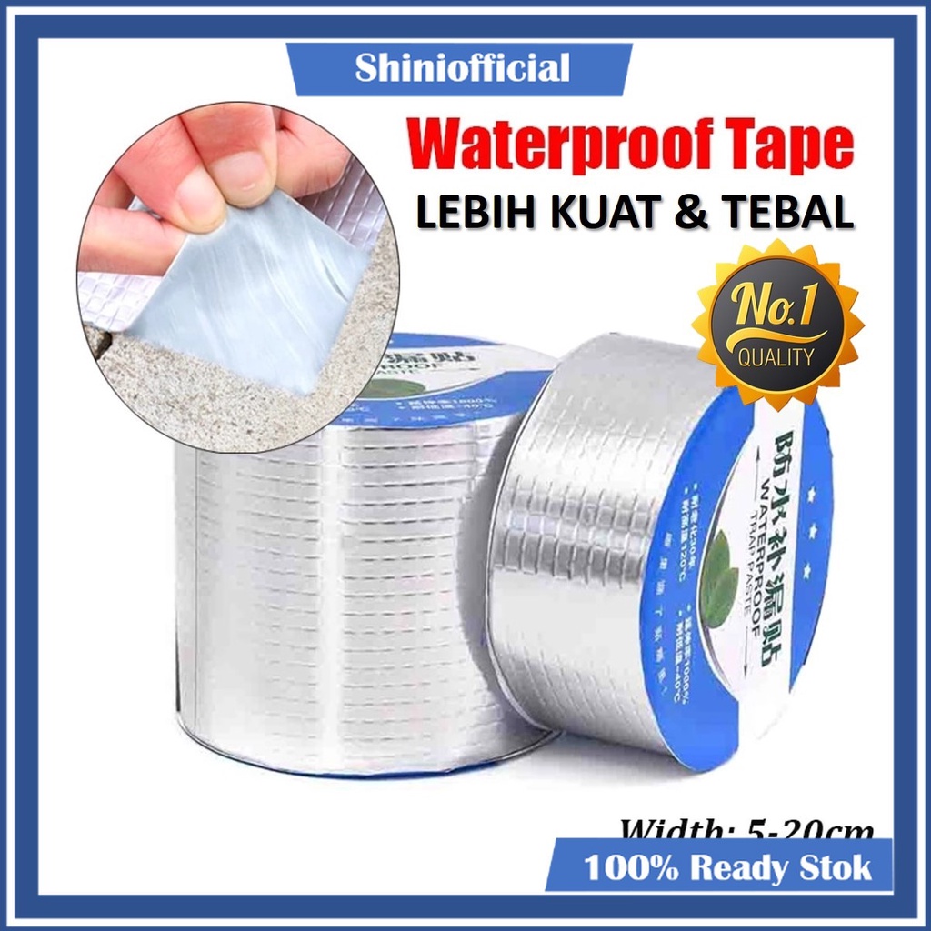 Jual Lakban Aluminium Foil Butyl Rubber Waterproof Tape / Lakban alumunium Talang Anti Bocor ...