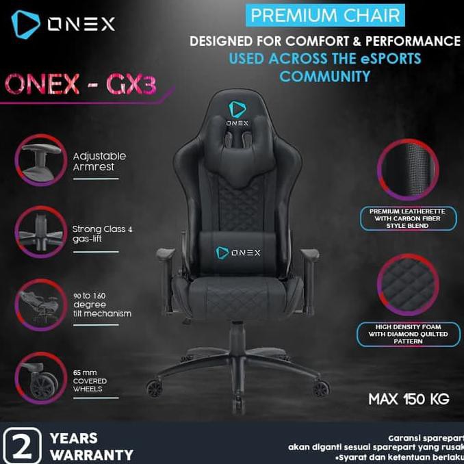 Jual Onex Gx3 Premium Quality Gaming Chair Kursi Gaming Best Seller ...