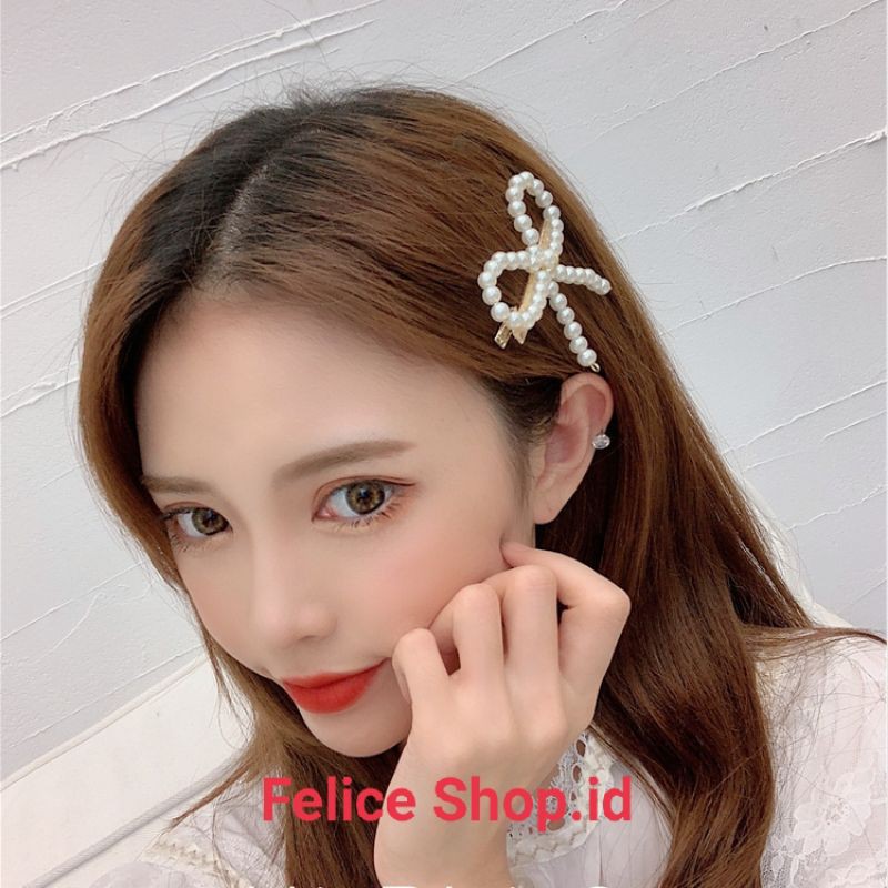 Jual Jepitan rambut korea mutiara putih | Shopee Indonesia