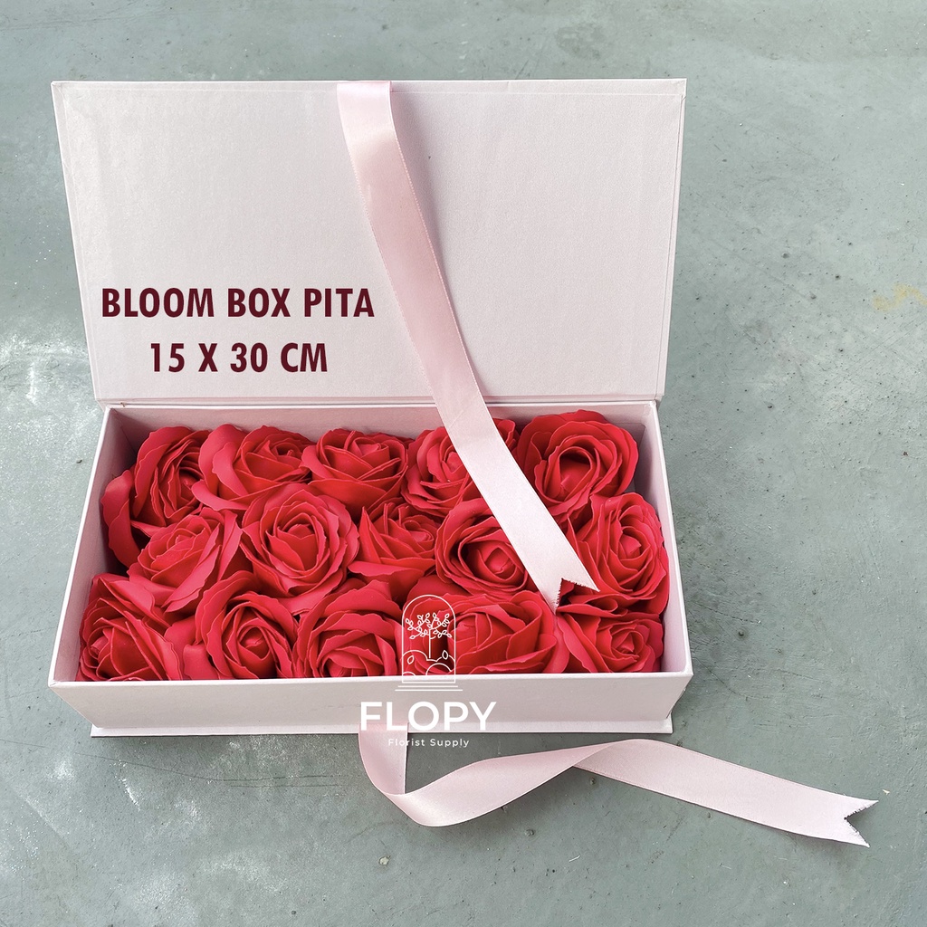 Jual (15*30 cm) Bloom Box Kotak Pita / Kotak Hampers Kue Bunga Kado | Shopee Indonesia