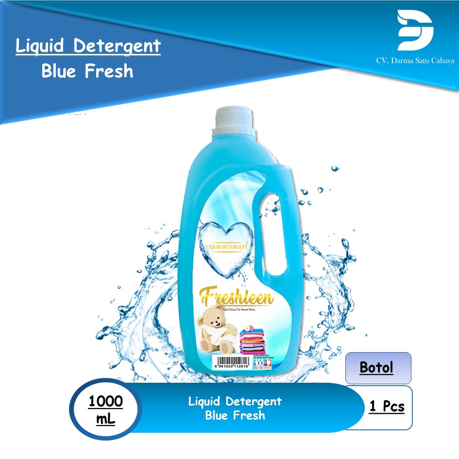 Jual FRESHLEEN Deterjen Cair Freshleen 1000ml Blue Fresh | Shopee Indonesia