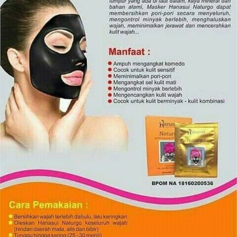Jual Hanasui Naturgo Masker Lumpur Wajah Sensitif 100 Original Peel