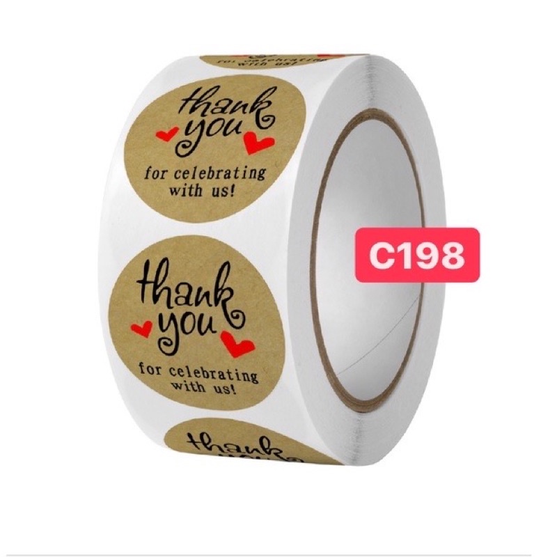 Jual STIKER SEGEL THANK YOU KOTAK KUE ROTI / STIKER THANK YOU COLORFULL ...