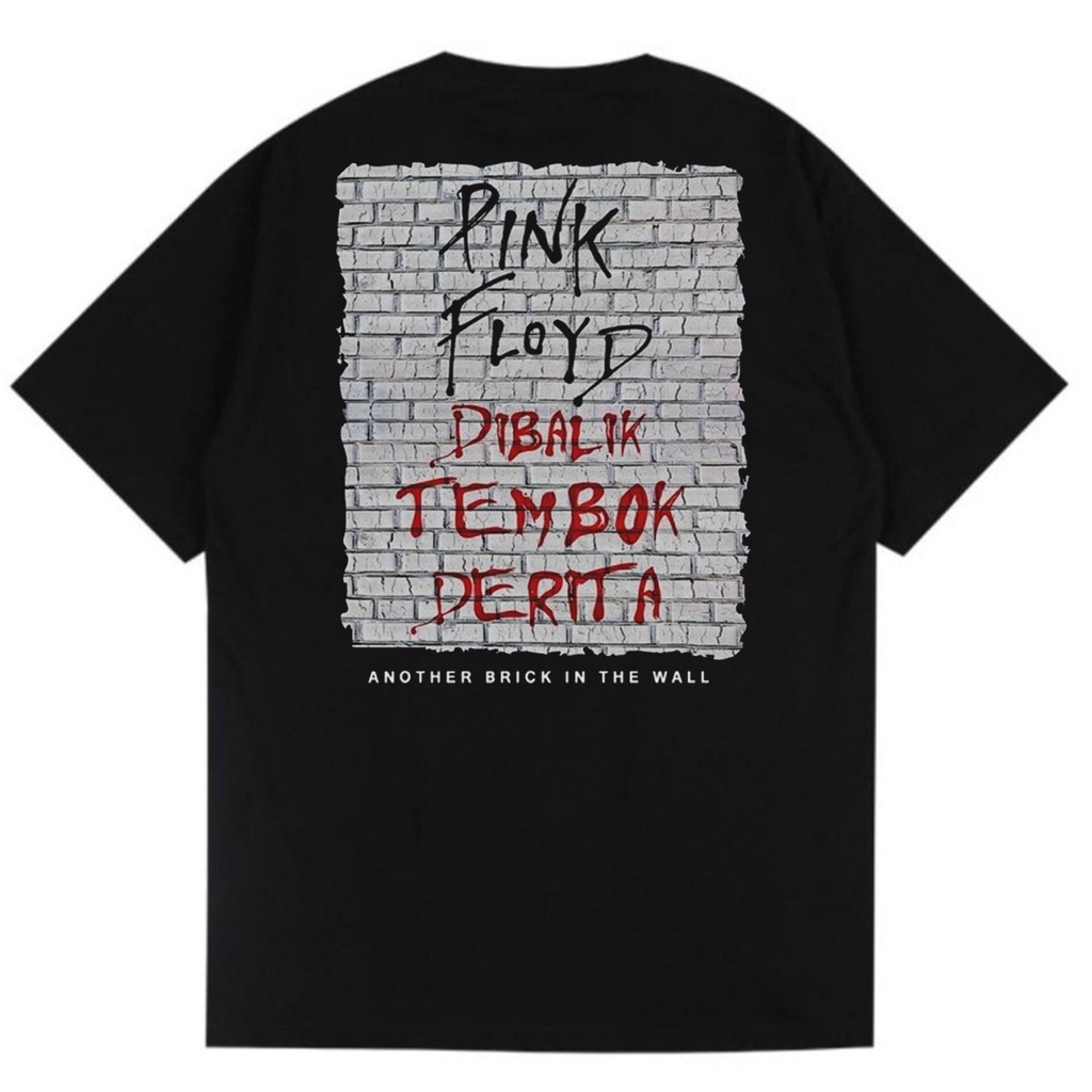 Jual Rollingstout Tshirt -Pink Flyod Tembok Derita | Kaos Band | Parodi Plesetan | BAJU MUSIK ...
