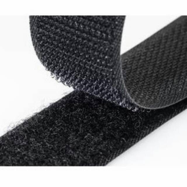 Jual Fastening tape / Kletepan / Velcro warna Hitam lebar 2 cm, dijual ...