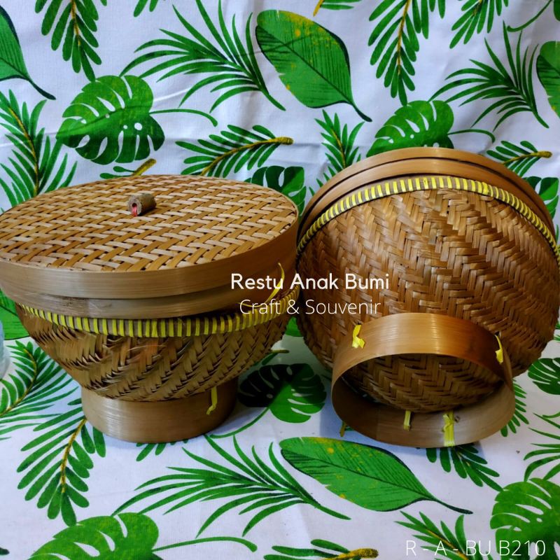 Jual (B210) Ceting Bambu Nasi 17cm|Wakul Snack|Berkat|Genduri|Hantaran ...
