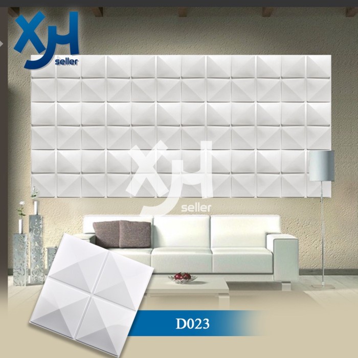 Jual Wall Panel 3D PVC Wallpaper Dinding Ornamen Dinding 50 cm D023 ...