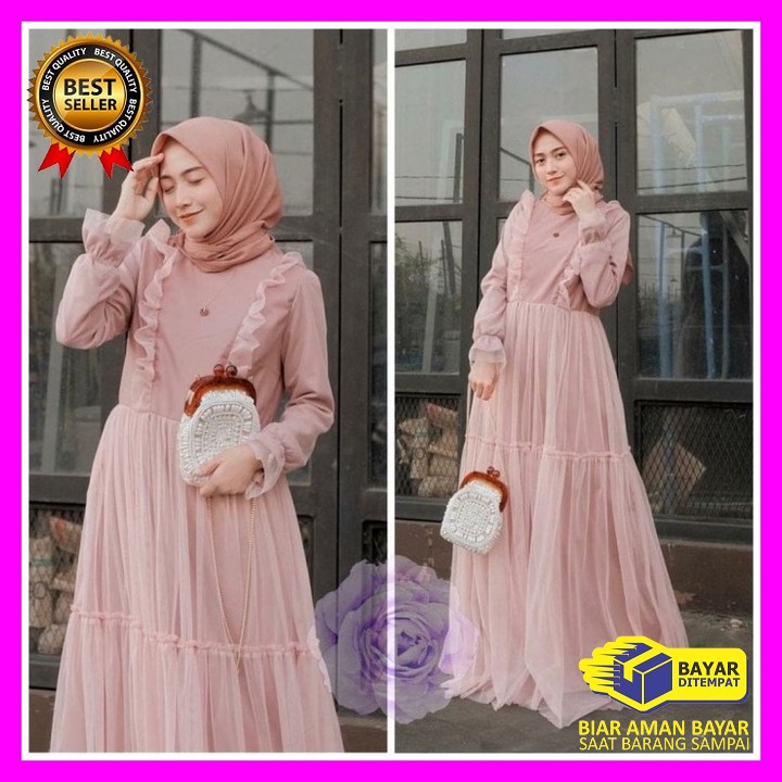 Jual Baju Kekinian 2021 Gamis Trand Remaja Kekinian Nisa Sabiyan K2T2 ...
